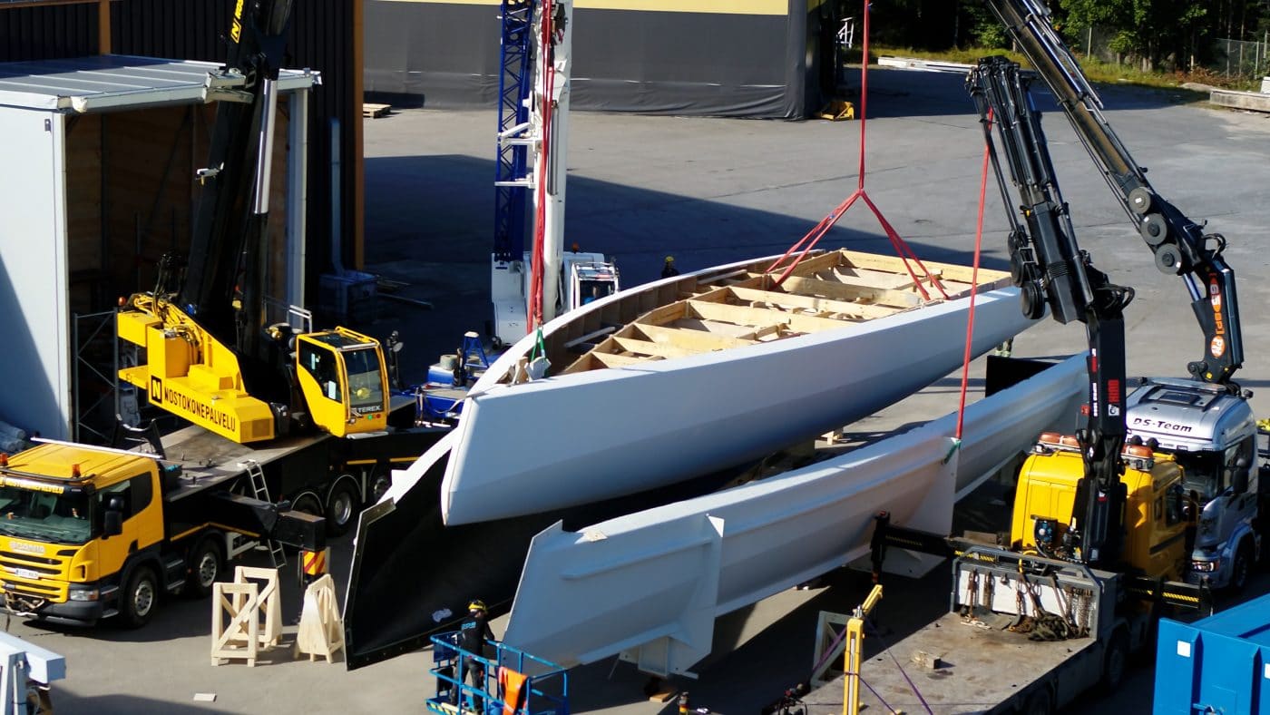 BALTIC 68 CAFÉ RACER - MOULD READY AND LAMINATION UNDERWAY | Baltic Yachts